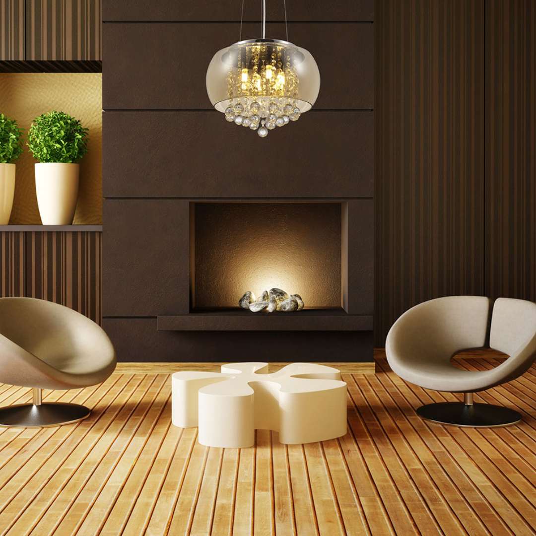 Lustre Flex Magnum 50 8xG9 Vidro. Âmbar - Blumenau